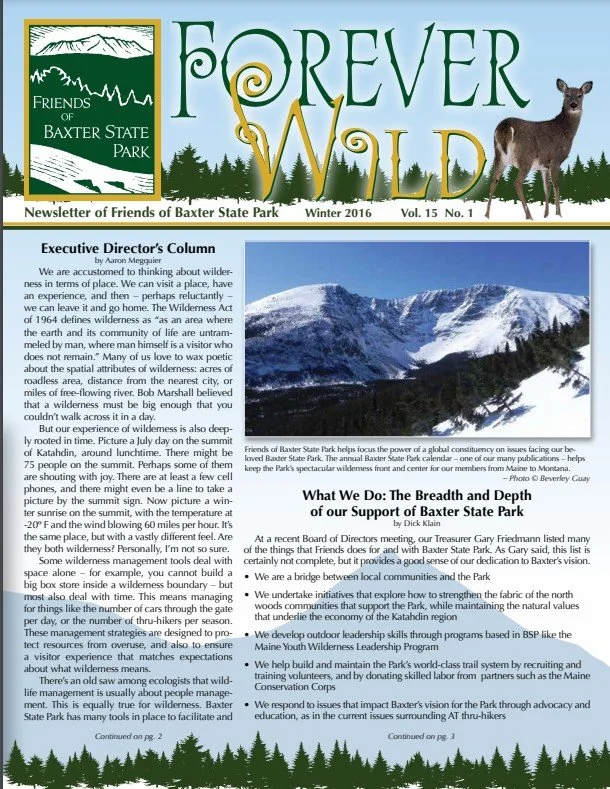 Newsletters — Friends of Baxter State Park