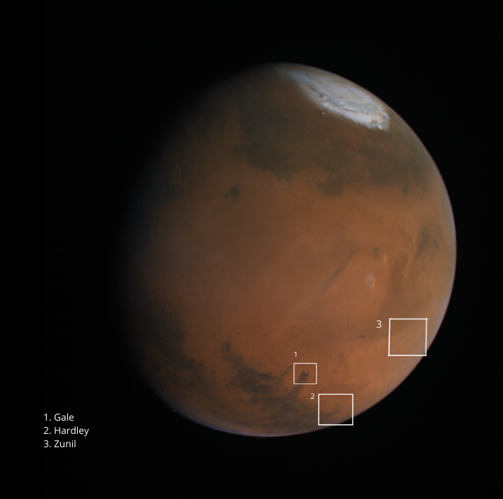 Craters — NYUAD's Mars Atlas: Explore Mars with the Hope Probe