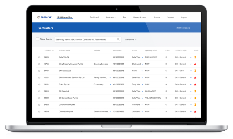 Conserve | Contractor compliance made easy.