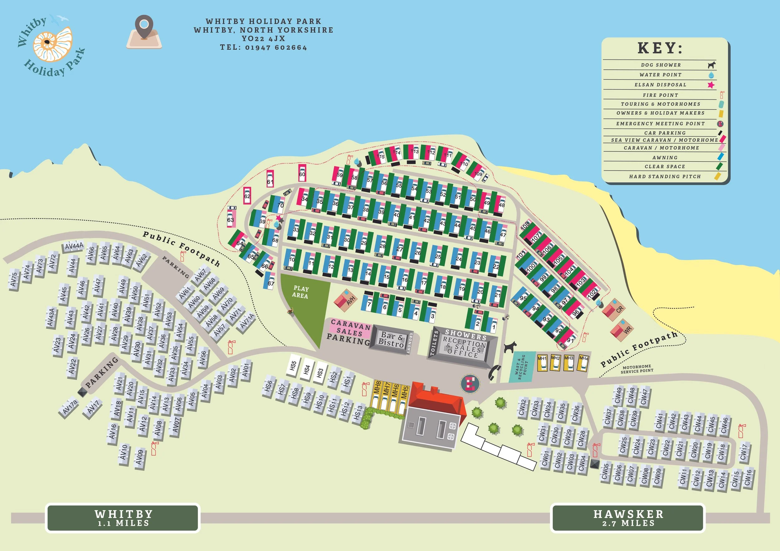 Whitby Holiday Park Map | Whitby Holiday Park, North Yorkshire Caravan ...