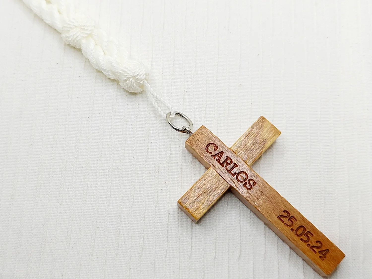 Cruz de Madera Primera Comunión Personalizada y Grabada con nombre y ...