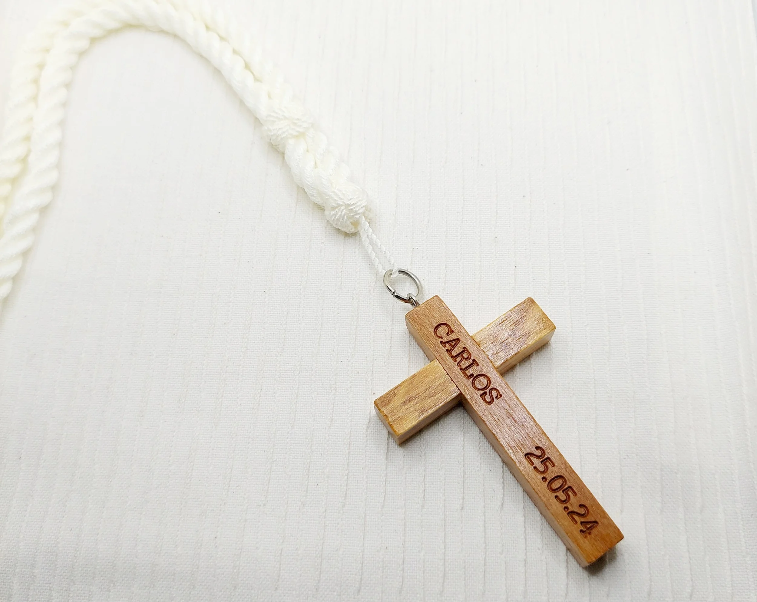 Cruz de Madera Primera Comunión Personalizada y Grabada con nombre y ...