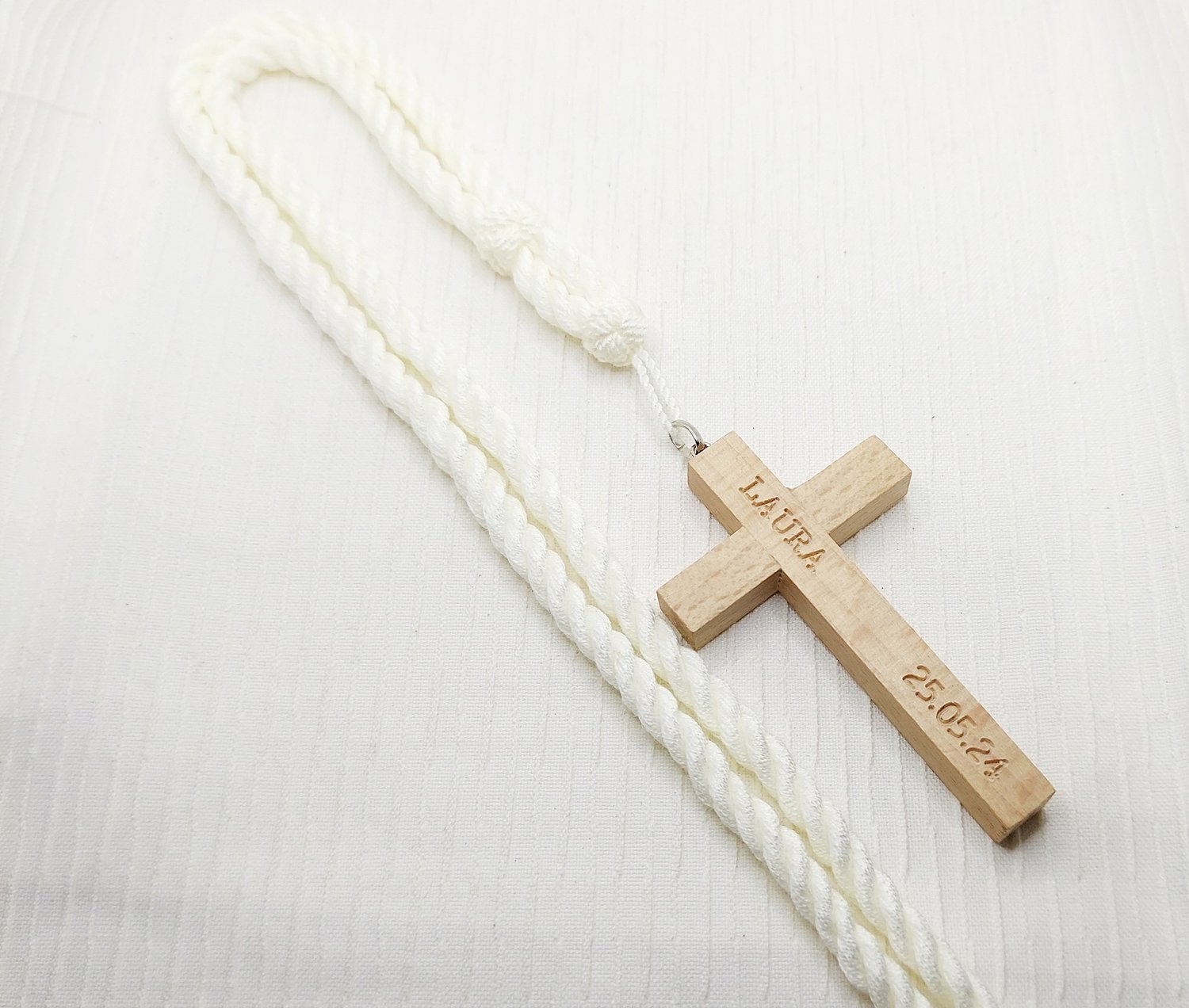 Cruz de Madera Primera Comunión Personalizada y Grabada con nombre y ...