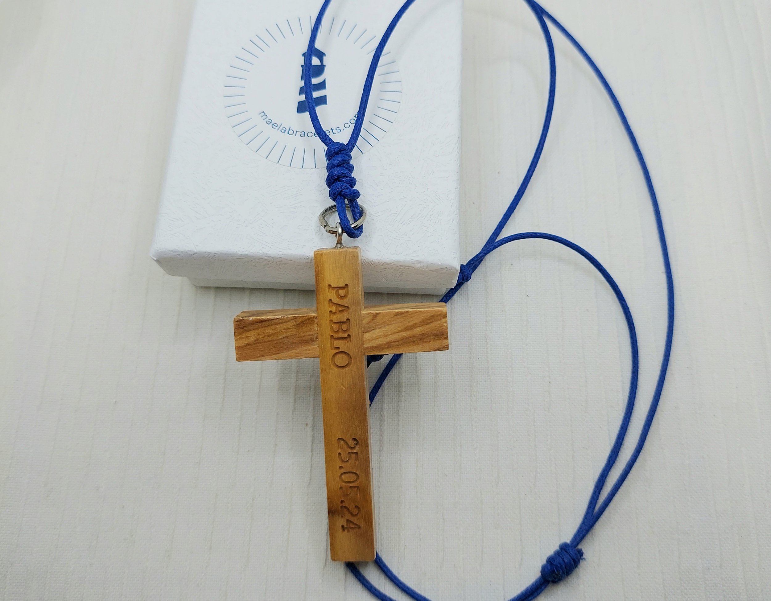Cruz de Madera Primera Comunión Personalizada y Grabada con nombre y ...