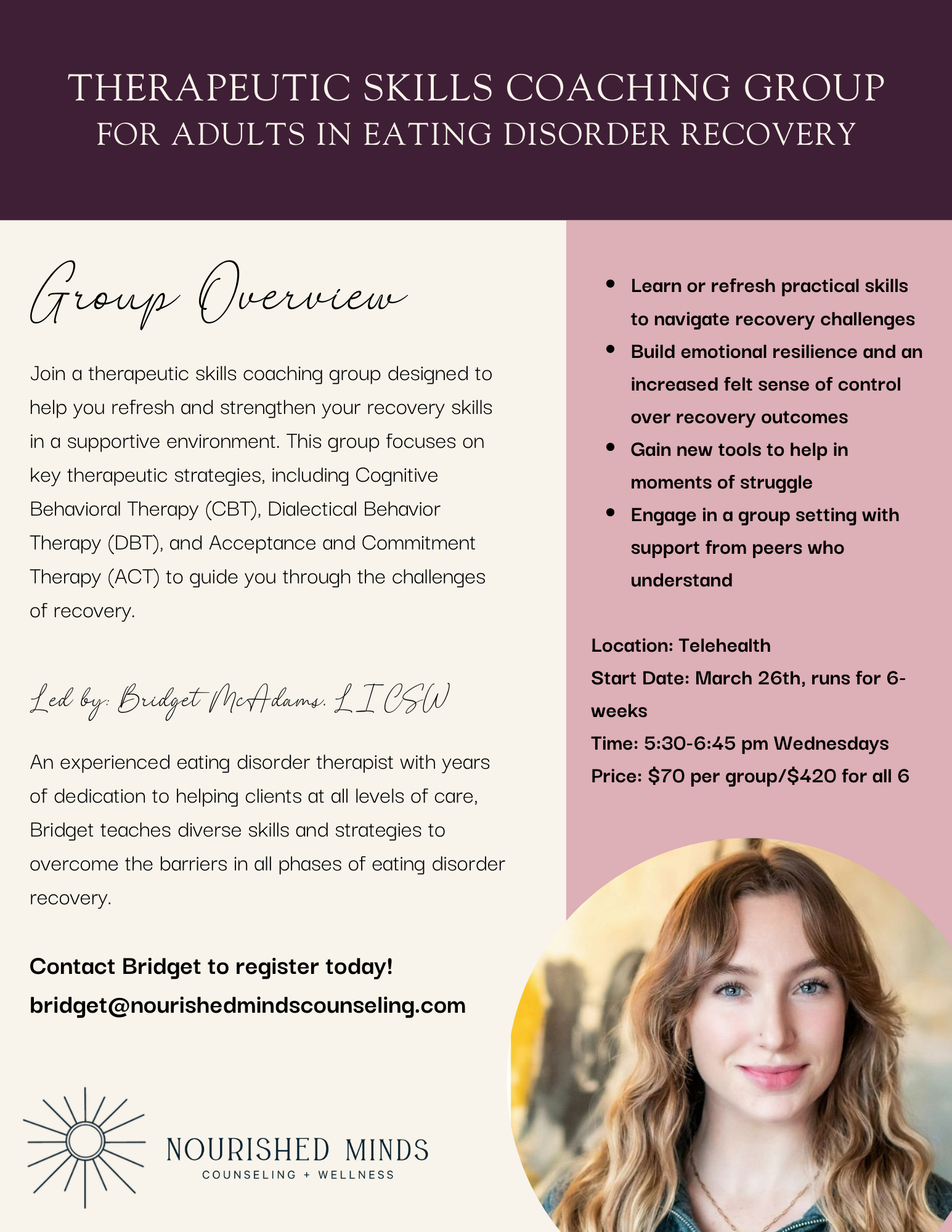 Massachusetts Therapy Groups — Nourished Minds: Counseling + Wellness