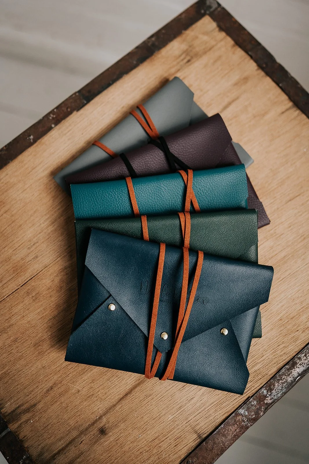 Distressed Faux Leather Classic Pouch | Layer + Soul