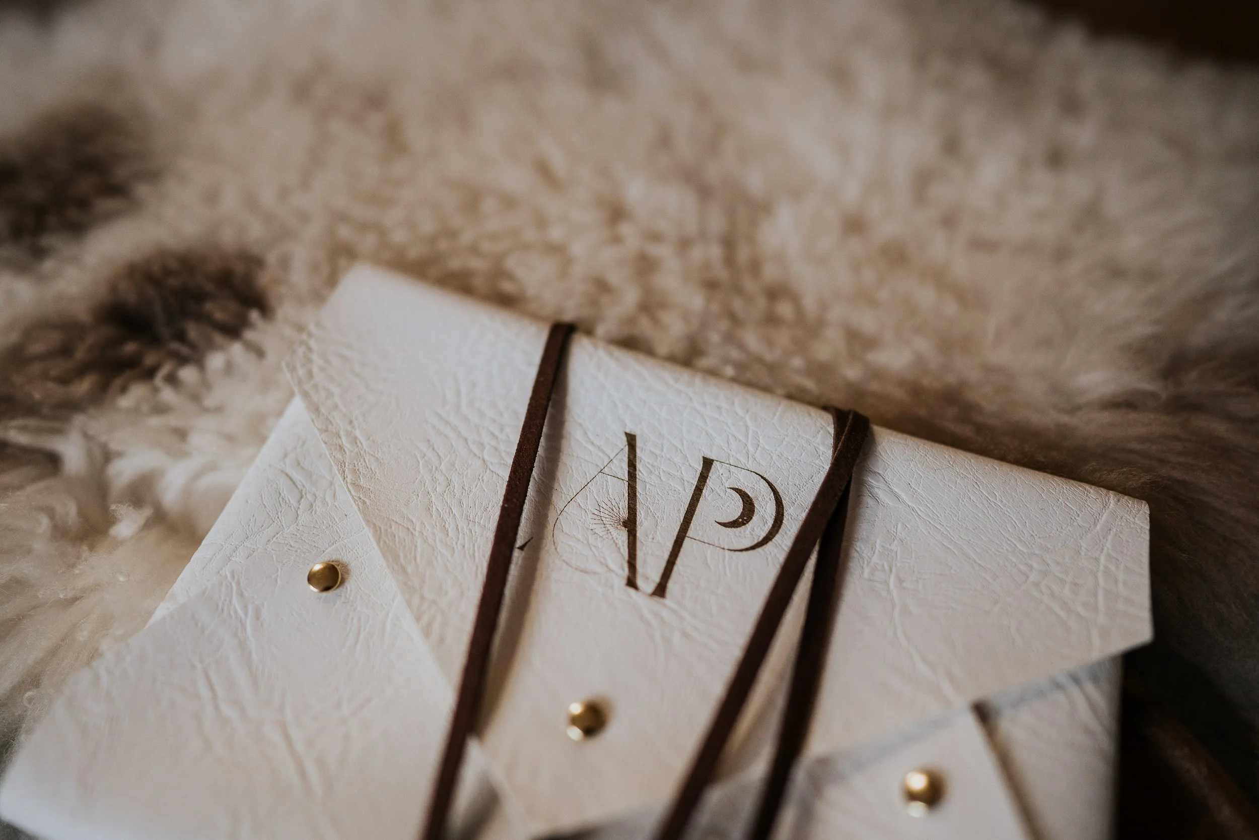 Distressed Faux Leather Envelope Wrap Pouch | Layer + Soul