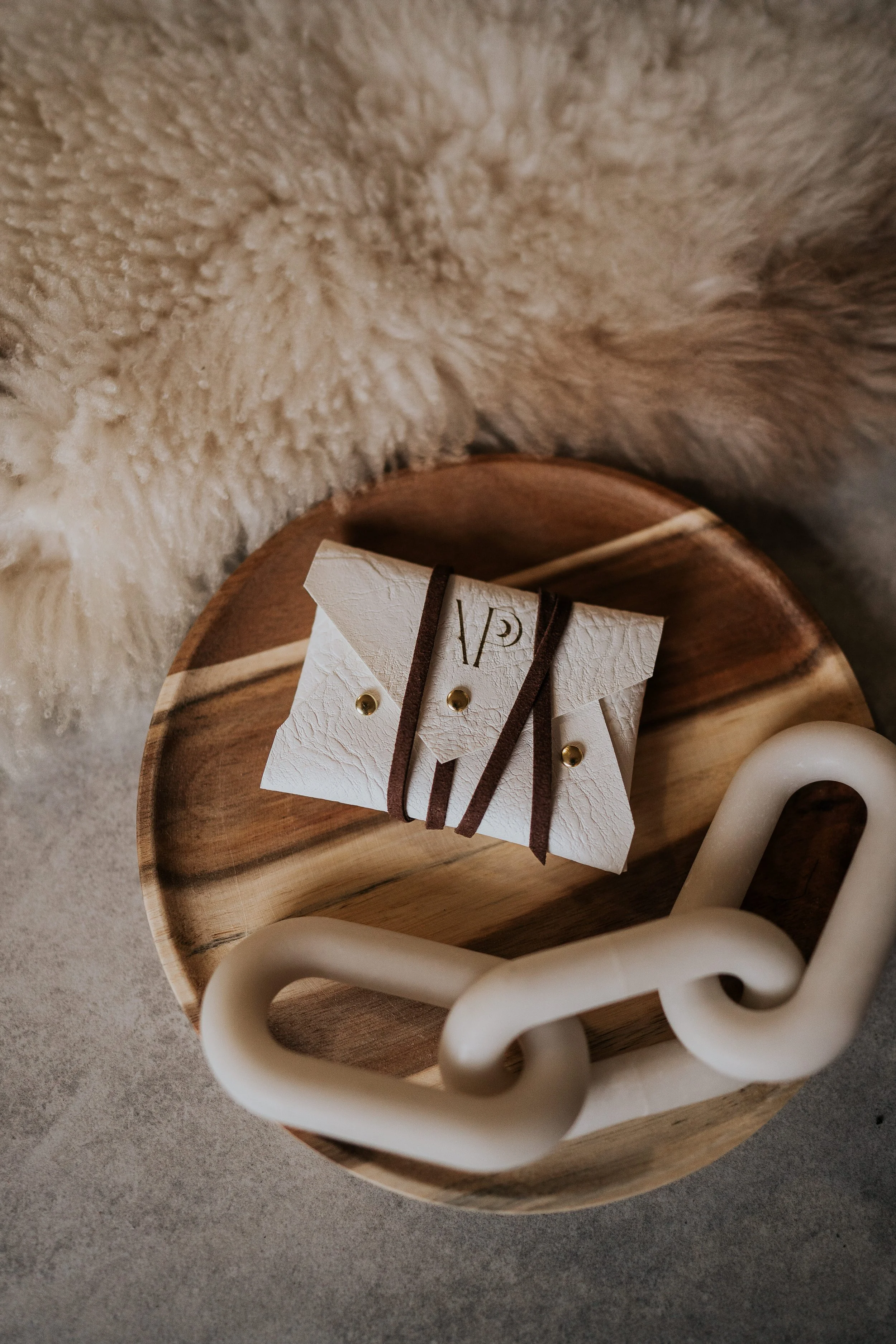 Distressed Faux Leather USB Pouch | Layer + Soul