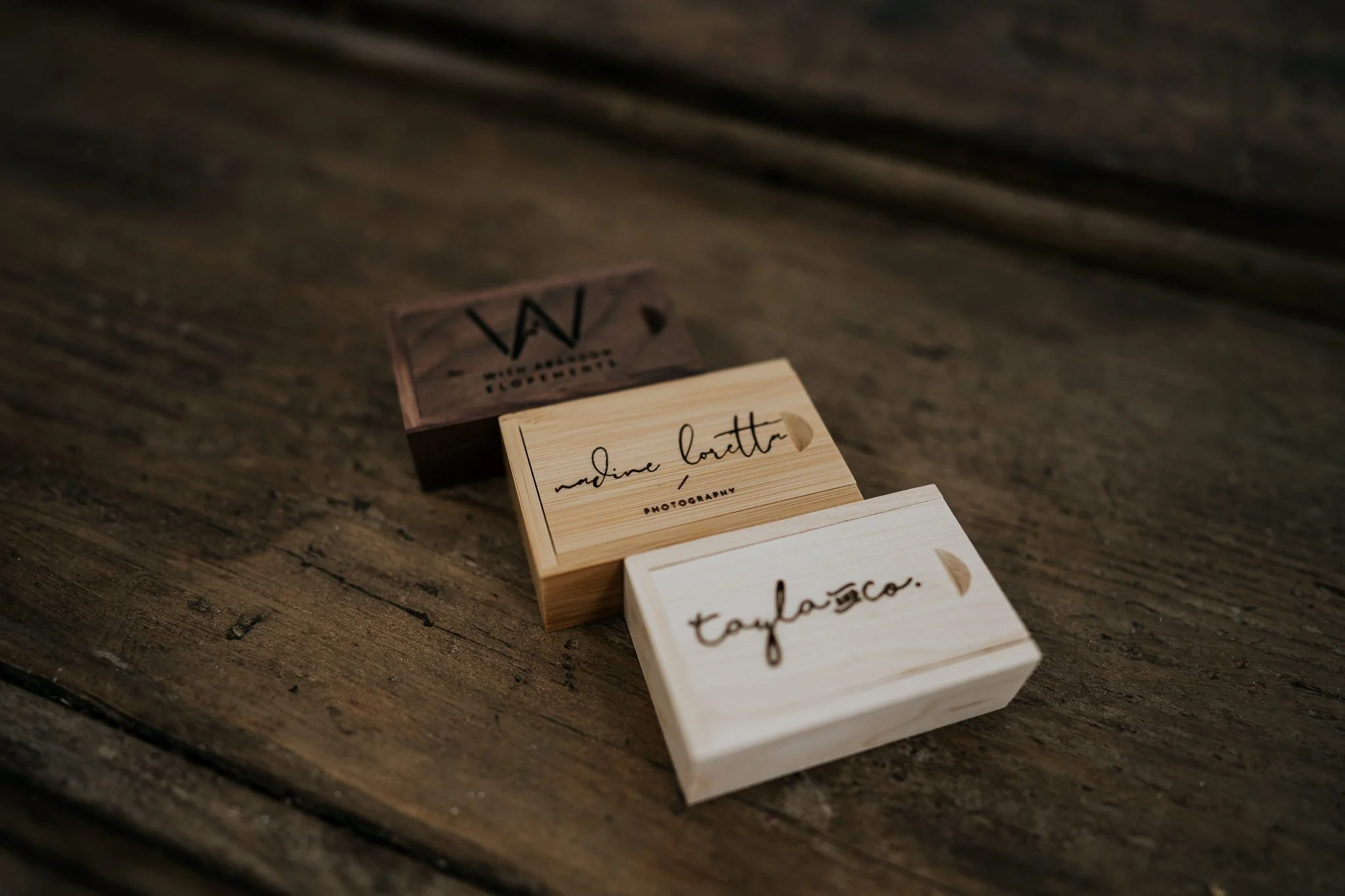 USB Wooden Slide Lid Box | Layer + Soul