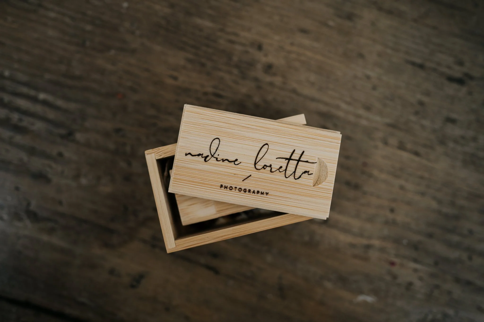 USB Wooden Slide Lid Box | Layer + Soul