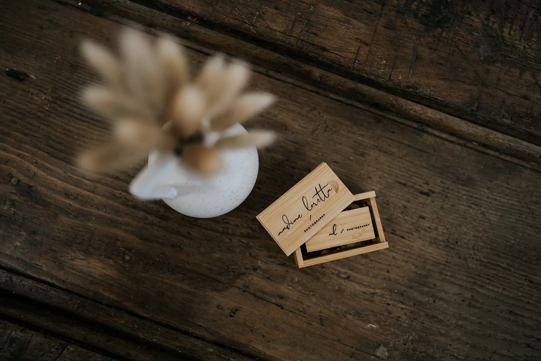 USB Wooden Slide Lid Box | Layer + Soul