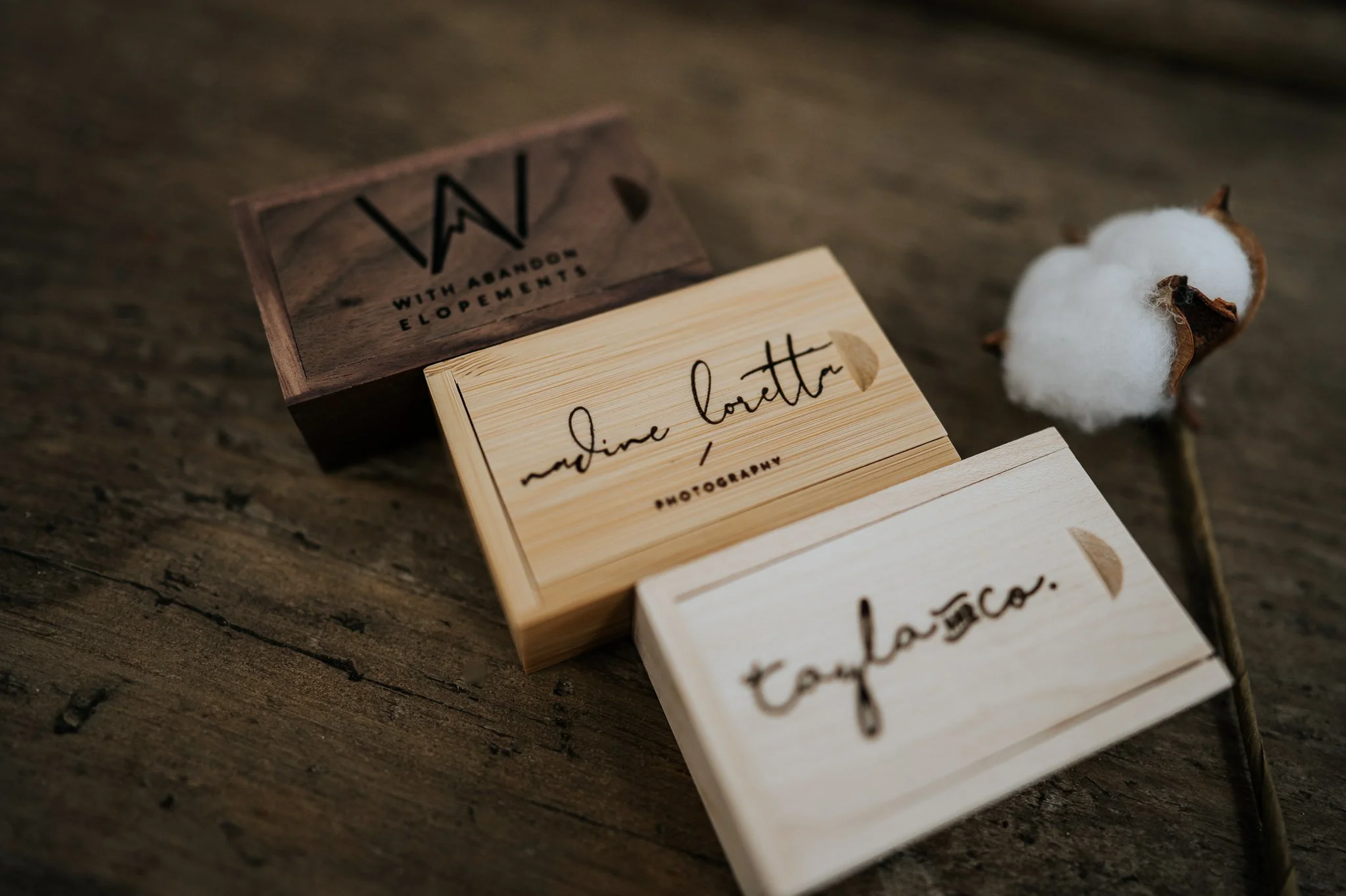 USB Wooden Slide Lid Box | Layer + Soul