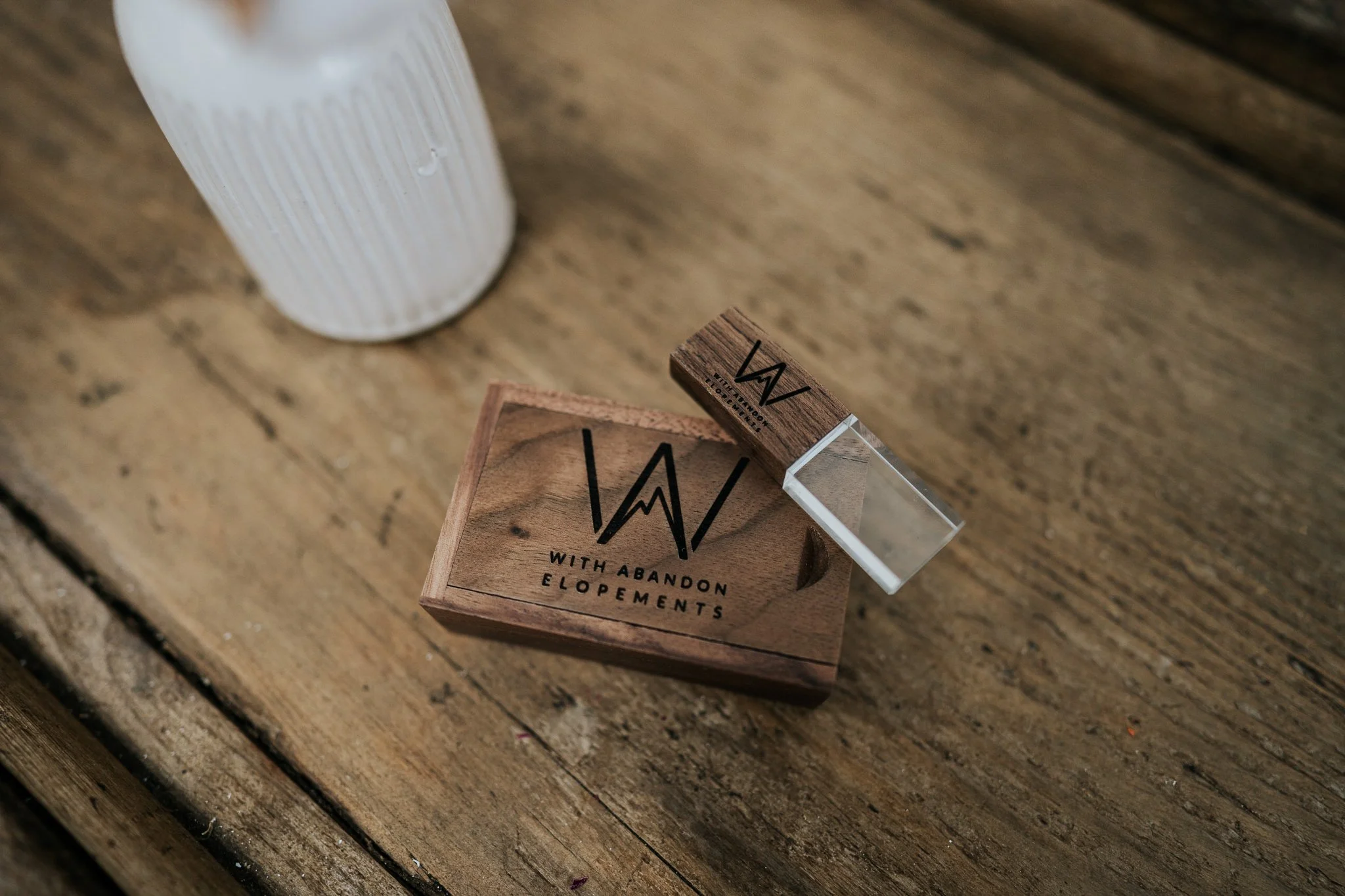 USB Wooden Slide Lid Box | Layer + Soul