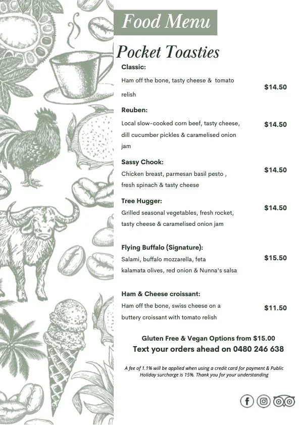 Menu — THE POCKET EL ARISH