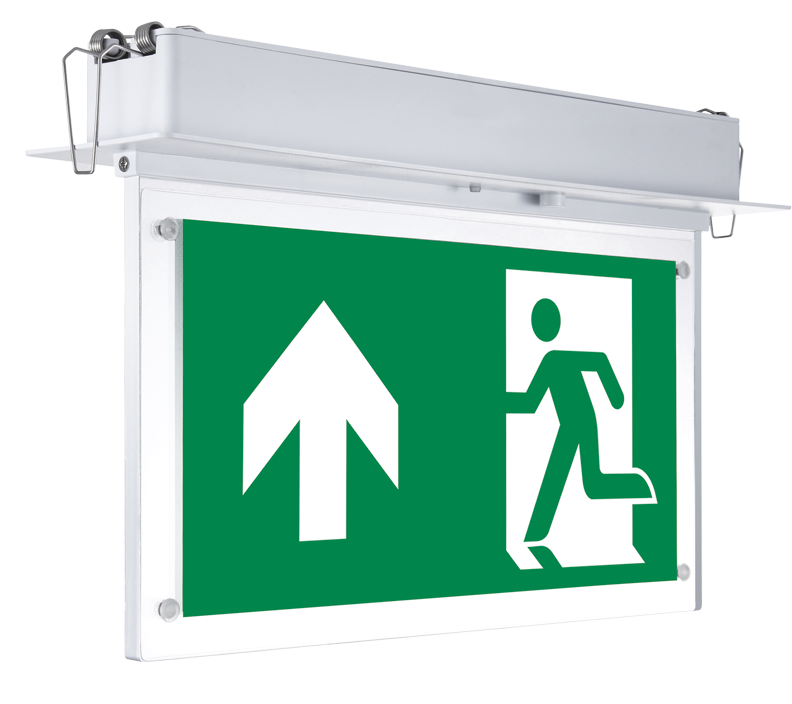 3W LED Emergency Hanging Exit Sign - Recessed — Luxna Lighting