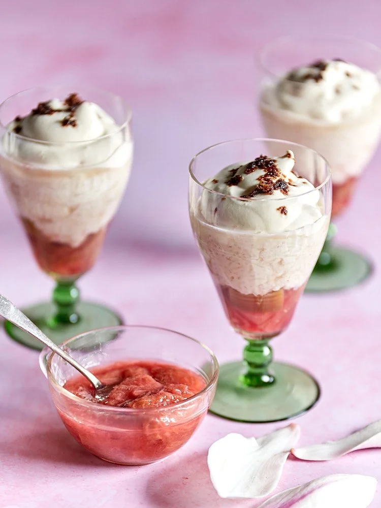 Magnolia Rice Pudding with Rhubarb Compote — The Edible Flower