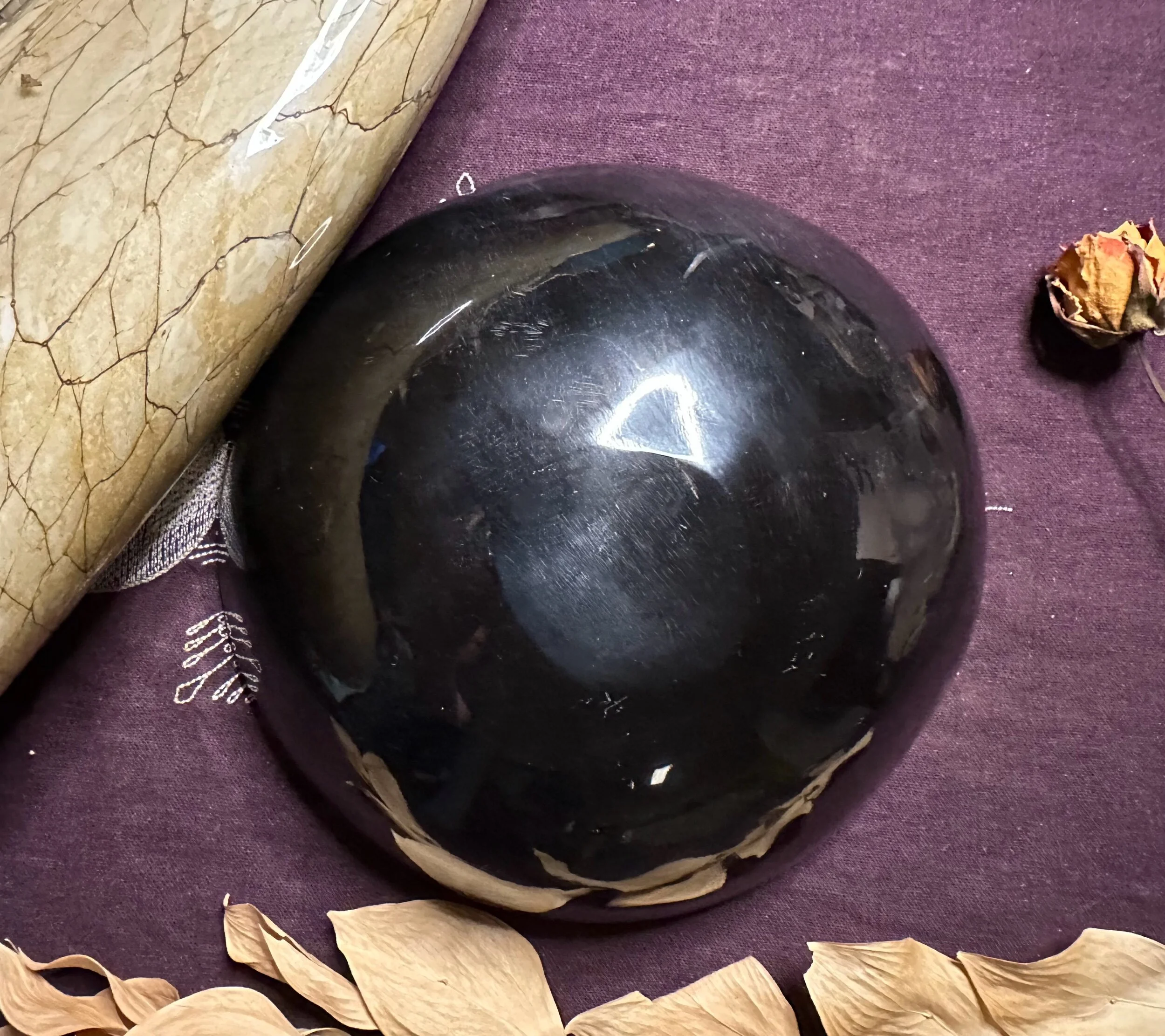 Mexican Lace Agate Sphere, Pagan, Witchcraft — Triple Goddess Craft