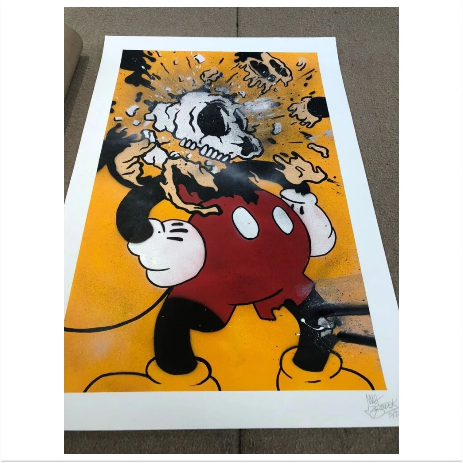 Deconstructed Mickey hand embellished limited edition print by Matt ...