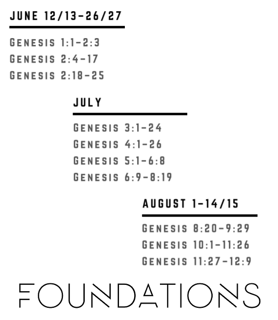 Sermon Schedule: Foundations — Grace Baptist Church Singapore
