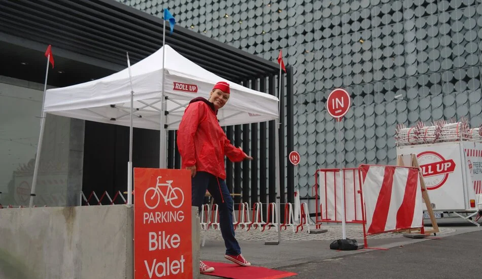 Roll Up Bicycle Valet Parking — Pip Carroll