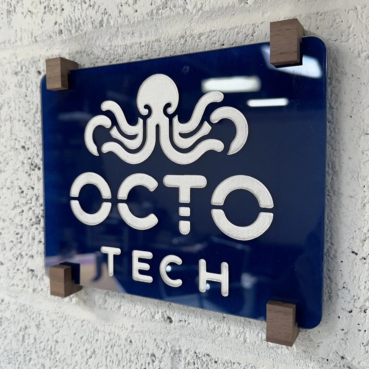 Octotech’s Custom Plexiglas Office Sign - Simple Yet Effective