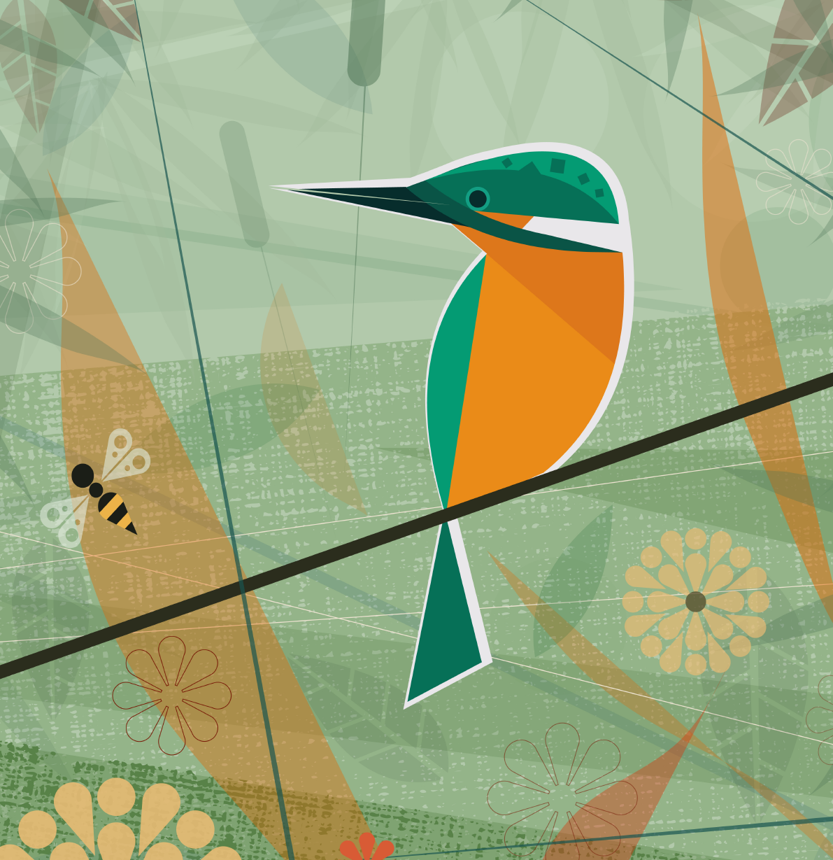 Bold, Colourful Retro inspired art prints — Mr Watson Design