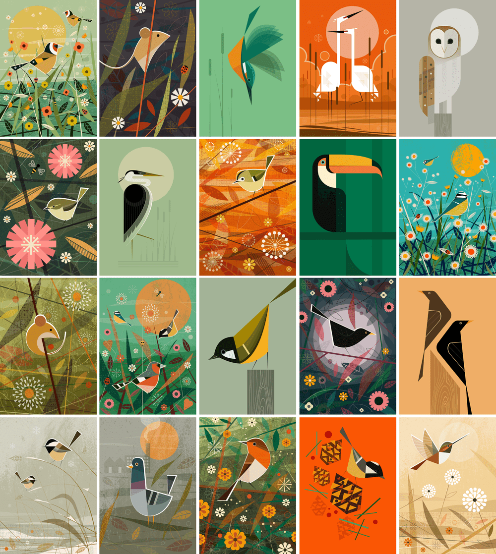 Bold, Colourful Retro inspired art prints — Mr Watson Design