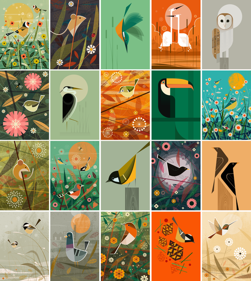 Bold, Colourful Retro inspired art prints — Mr Watson Design