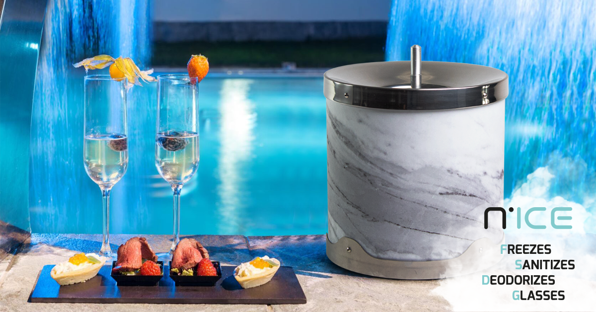 N'ICE glass chiller for spas and beauty farms — N'ICE