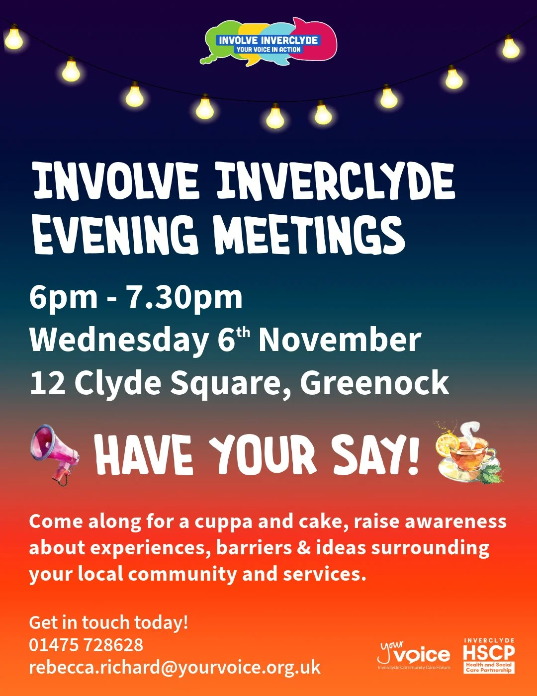 Involve Inverclyde Evening meetings! — Your Voice