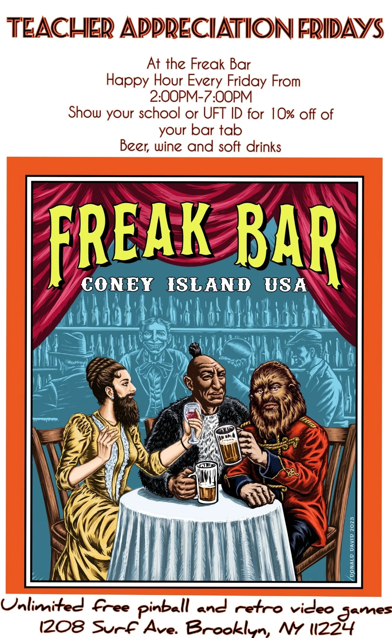 Teacher Appreciation Fridays at the Freak Bar — Coney Island USA