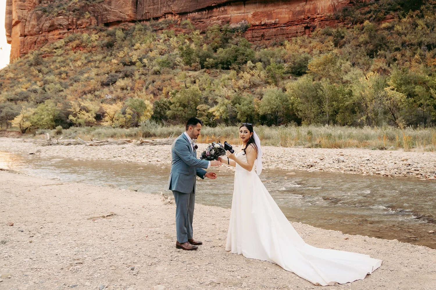 A Look into Allysa + Henry’s Fall Elopement in Zion National Park ...