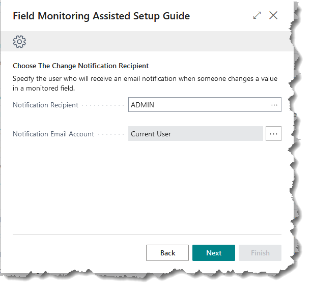 Business Central - Field Monitoring Setup — matalino