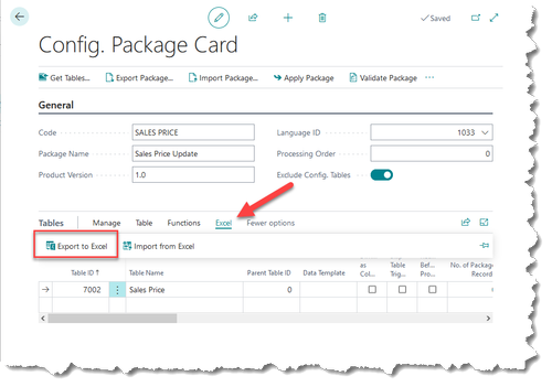 Business Central - Configuration Packages — matalino