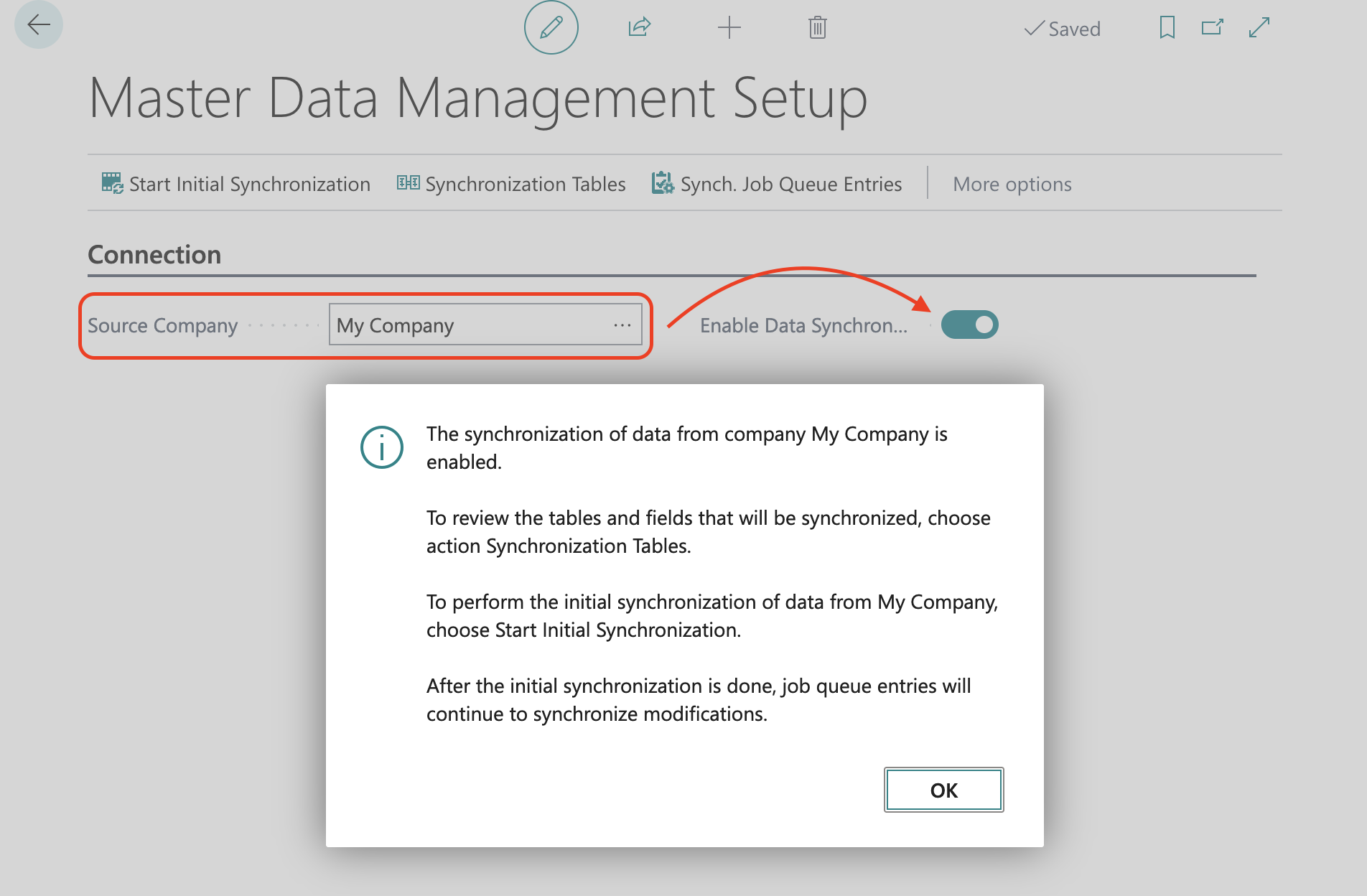 Business Central - Data Management Setup (Master Data Synchronization) — matalino
