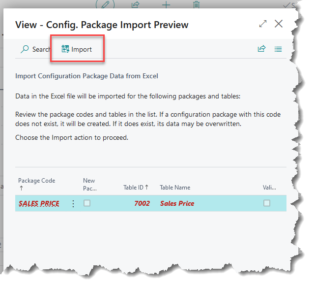 Business Central - Configuration Packages — matalino