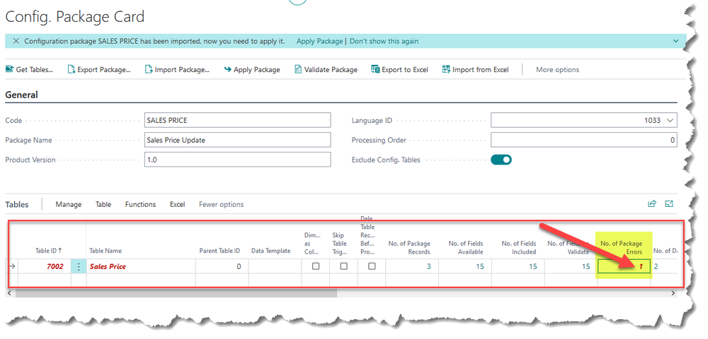 Business Central - Configuration Packages — matalino