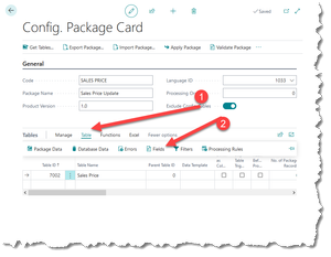 Business Central - Configuration Packages — matalino
