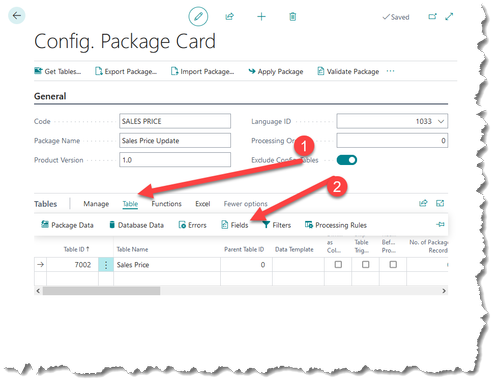 Business Central - Configuration Packages — matalino