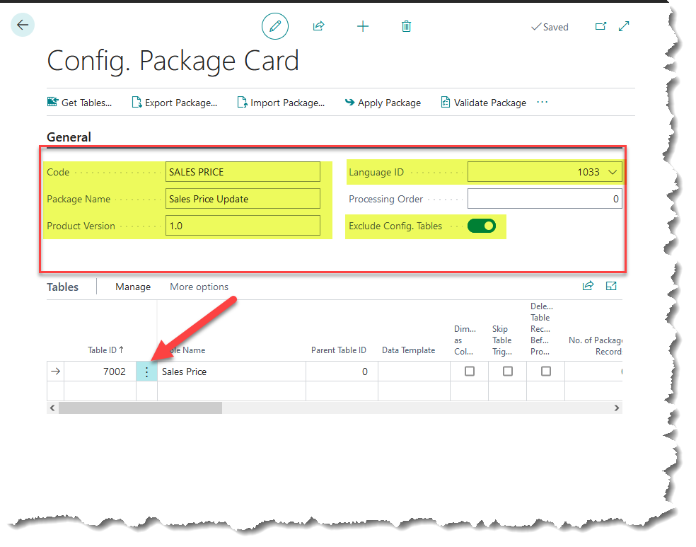 Business Central - Configuration Packages — matalino