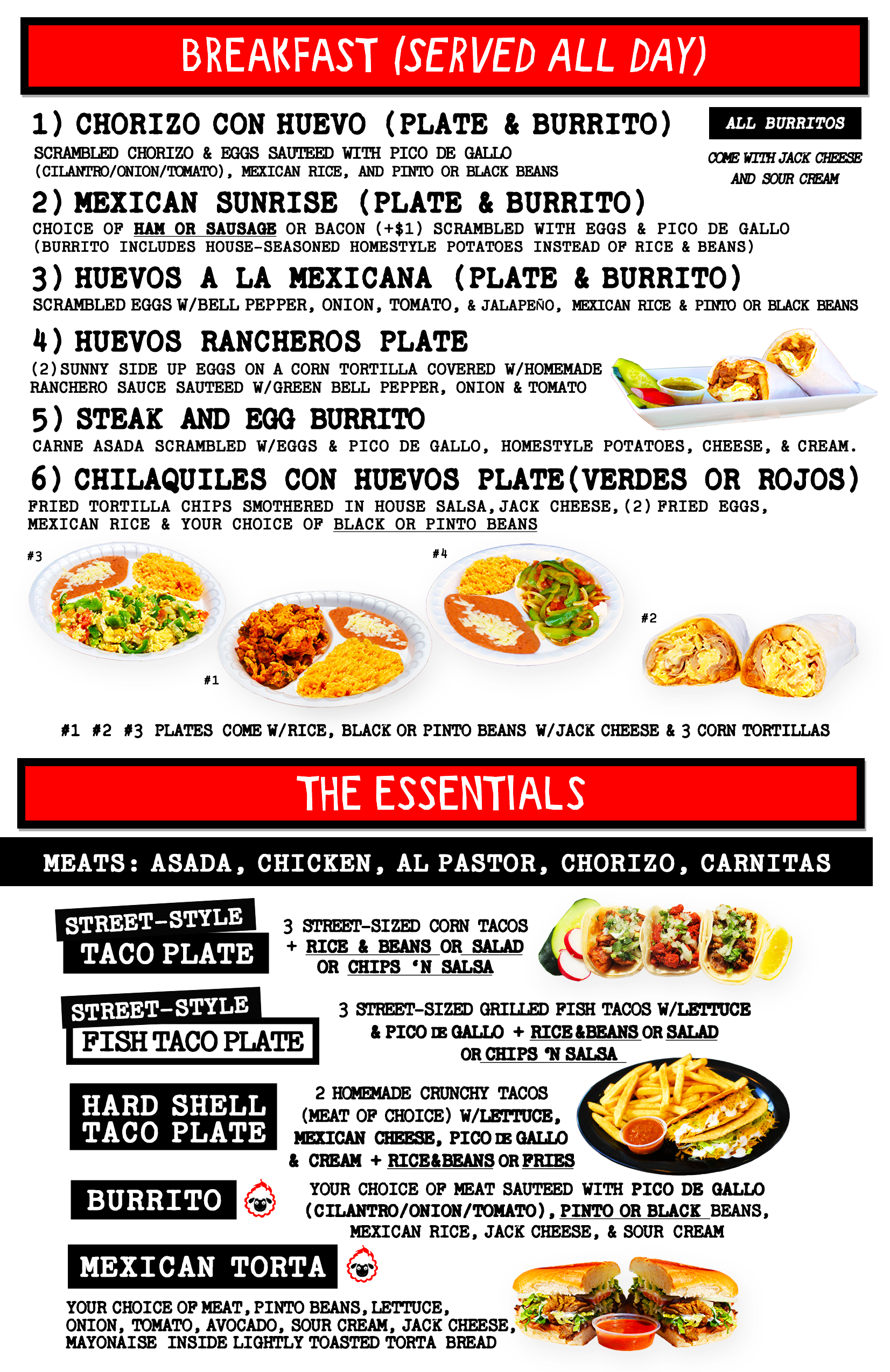 Menu — The Pastor's Grill