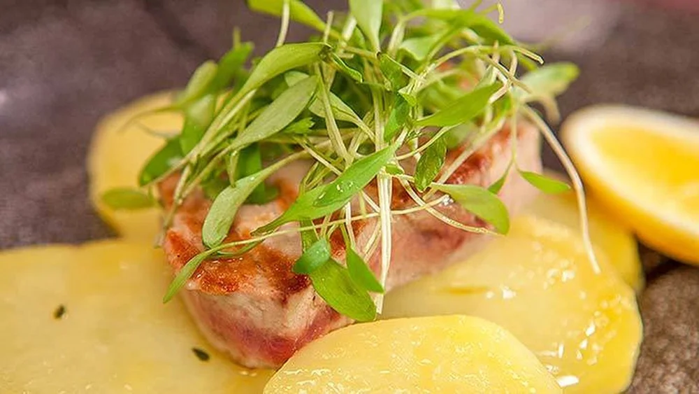 Grilled Tuna with Confit Potatoes — Everyday Gourmet