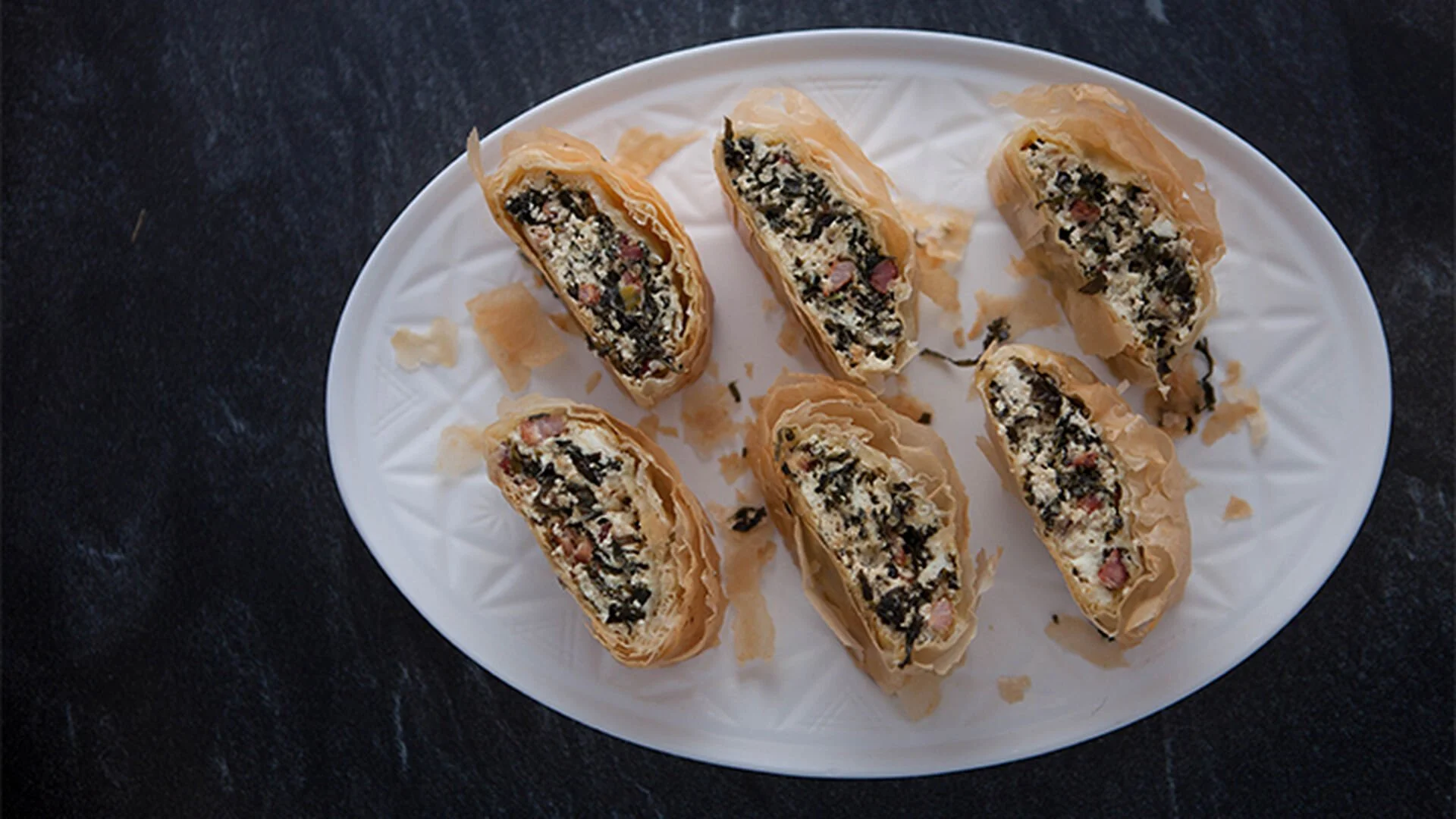 Kale and Cheddar Fillo Strudel — Everyday Gourmet