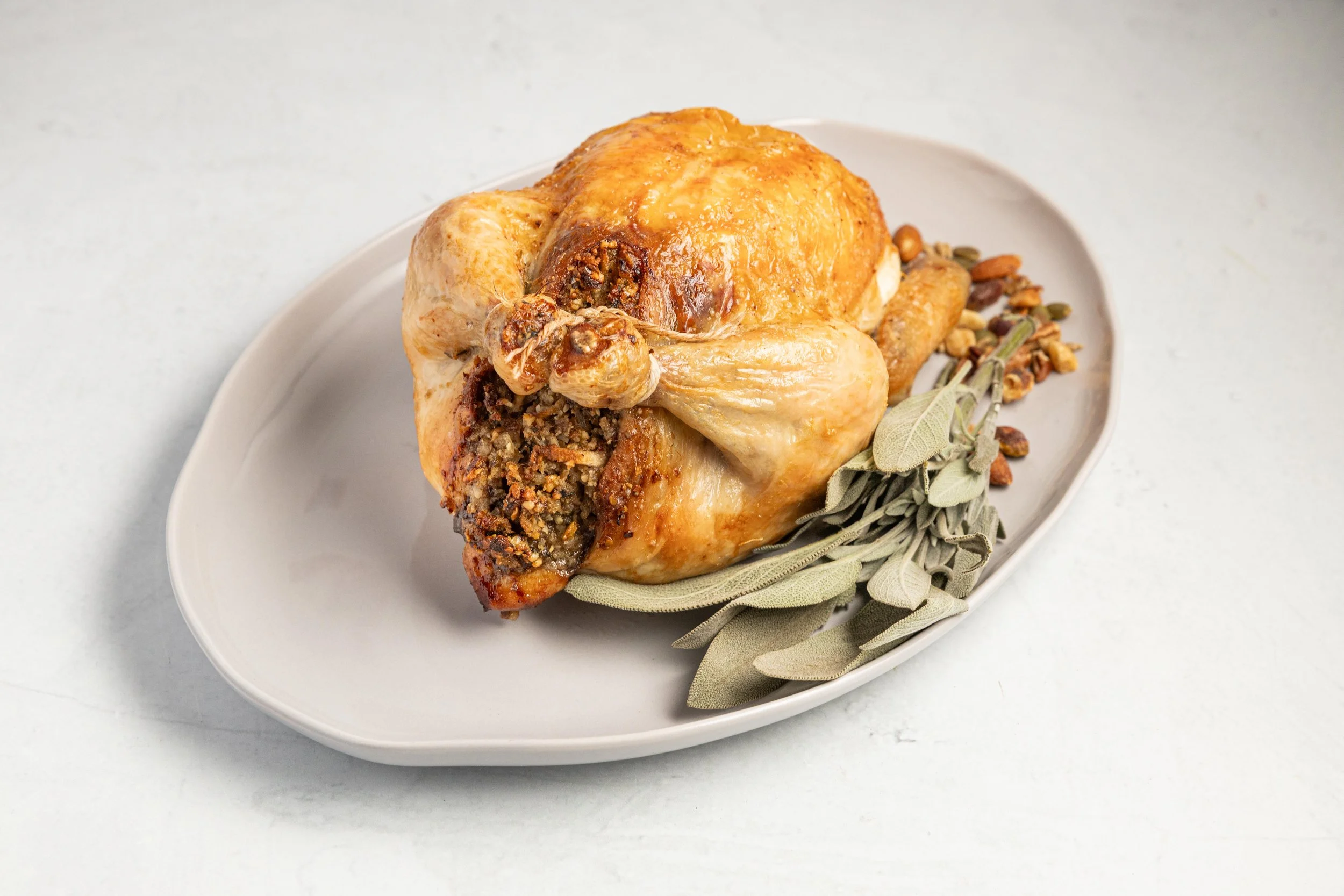Roast Chicken with Nut Stuffing — Everyday Gourmet