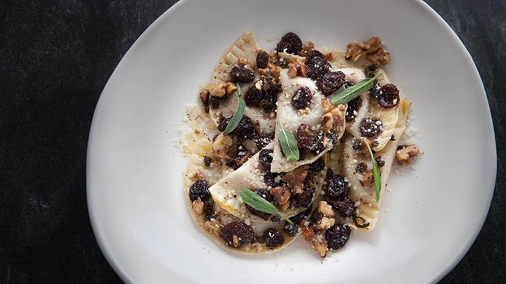 Wonton Ravioli with Raisin Burnt Butter — Everyday Gourmet