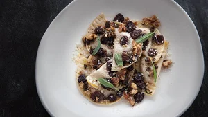 Wonton Ravioli with Raisin Burnt Butter — Everyday Gourmet