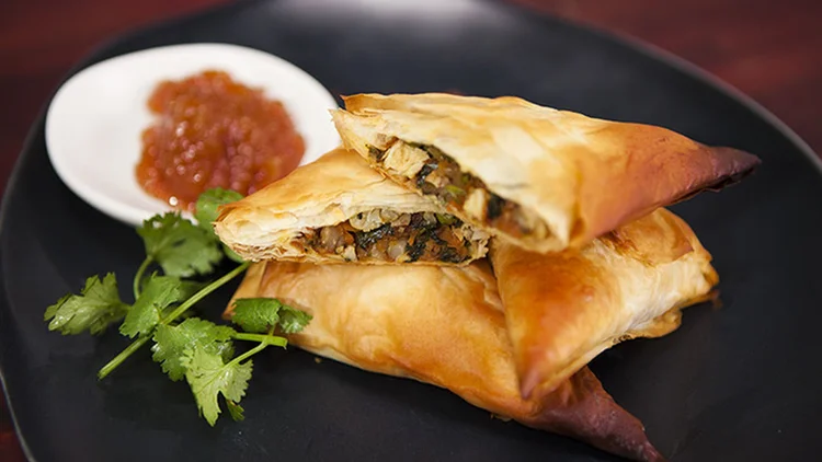 Vegetable & Chicken Triangles — Everyday Gourmet