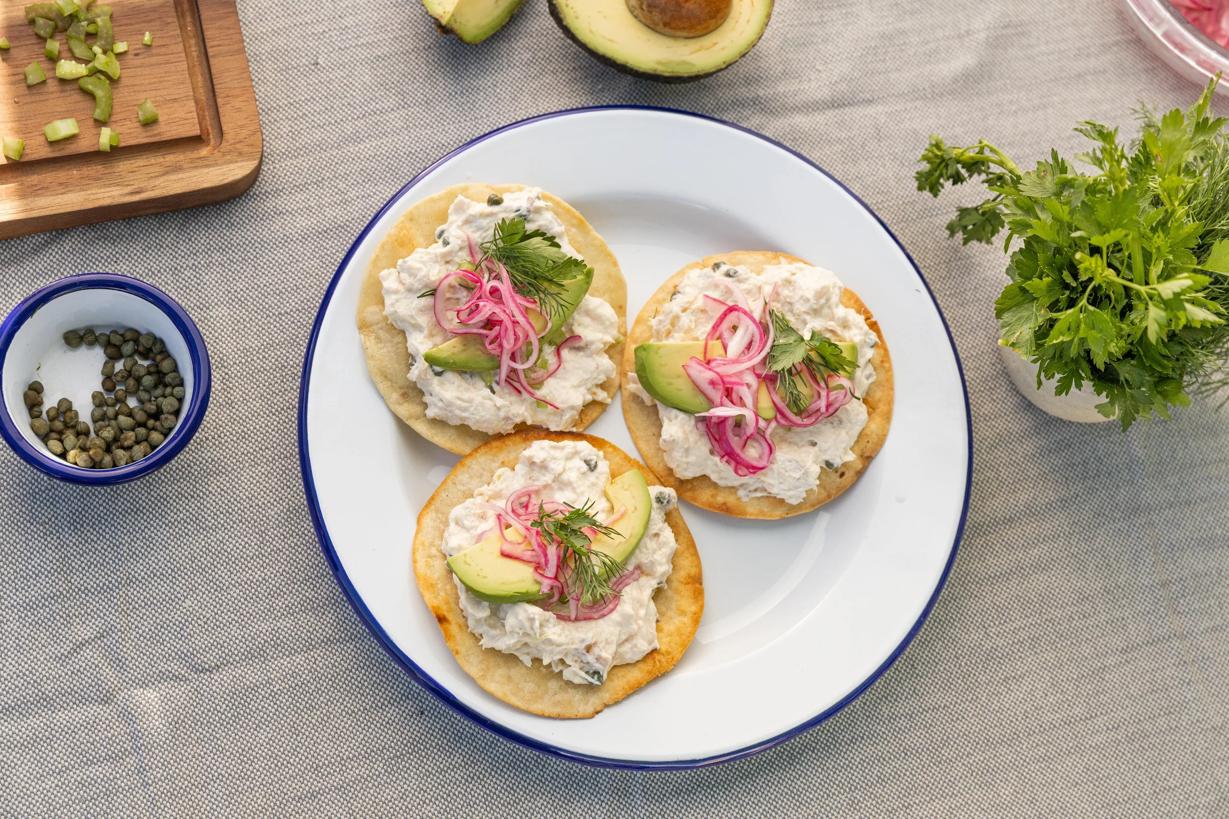 Smoked Whitefish Salad Tostadas — Everyday Gourmet