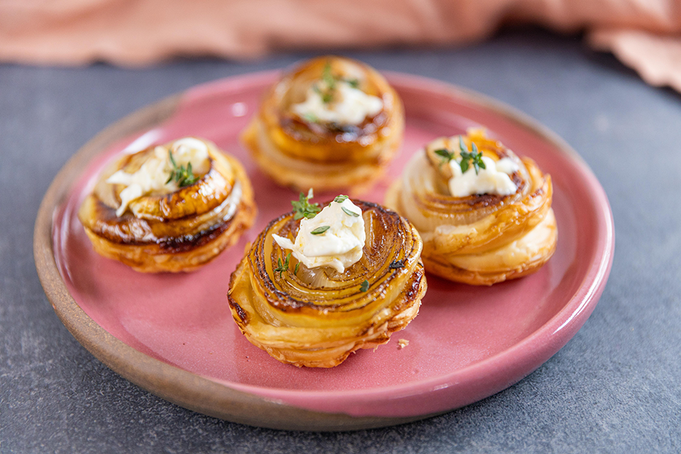Balsamic Glazed Onion Tarts — Everyday Gourmet