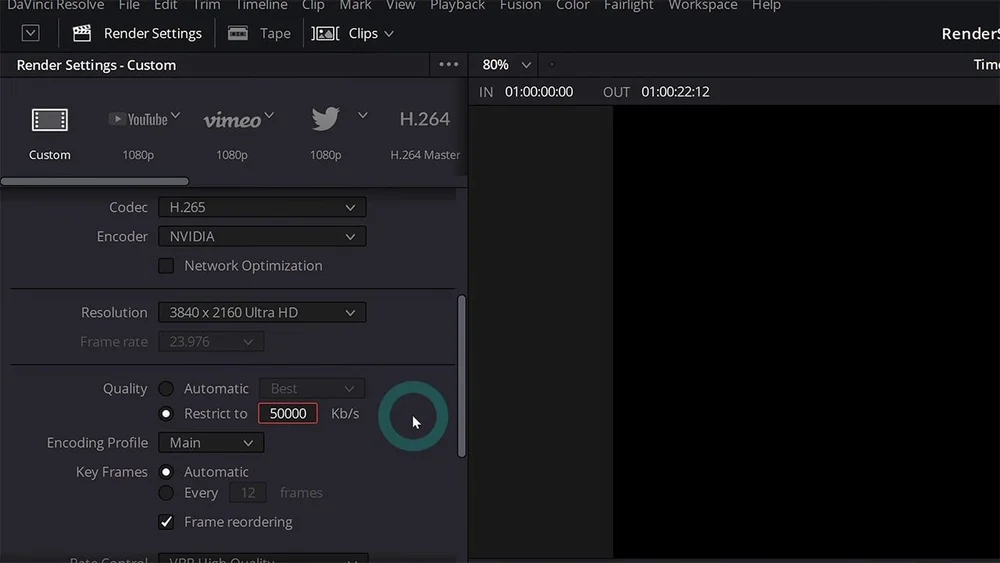 Best YouTube Render Settings for DaVinci Resolve